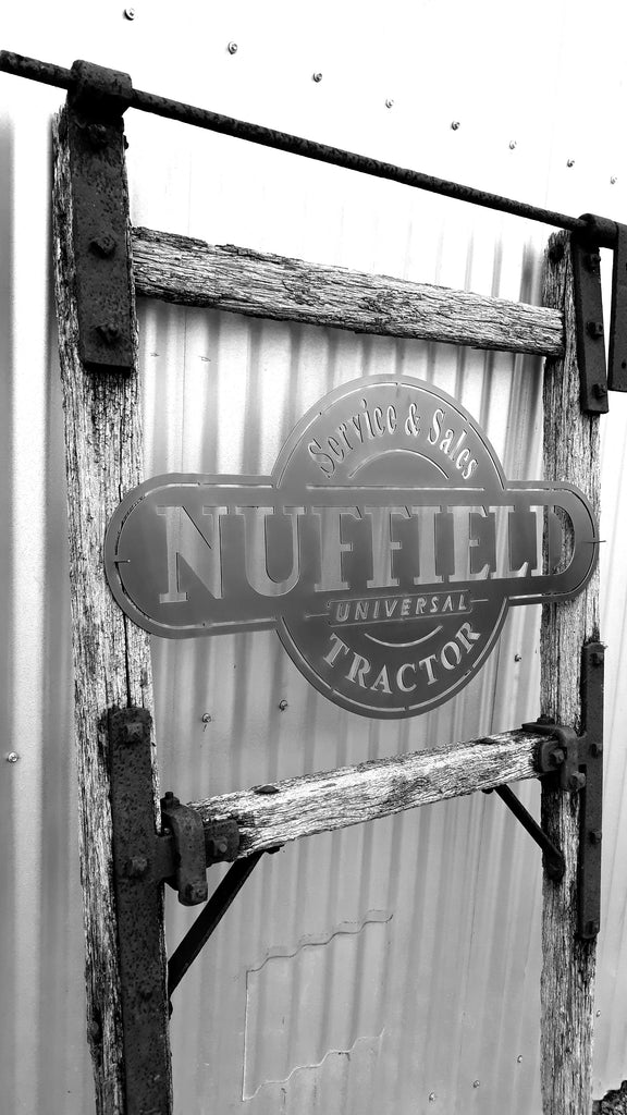 Nuffield Tractor Sign – White Fire - Metal Craft, Signwriting, Airbrushing