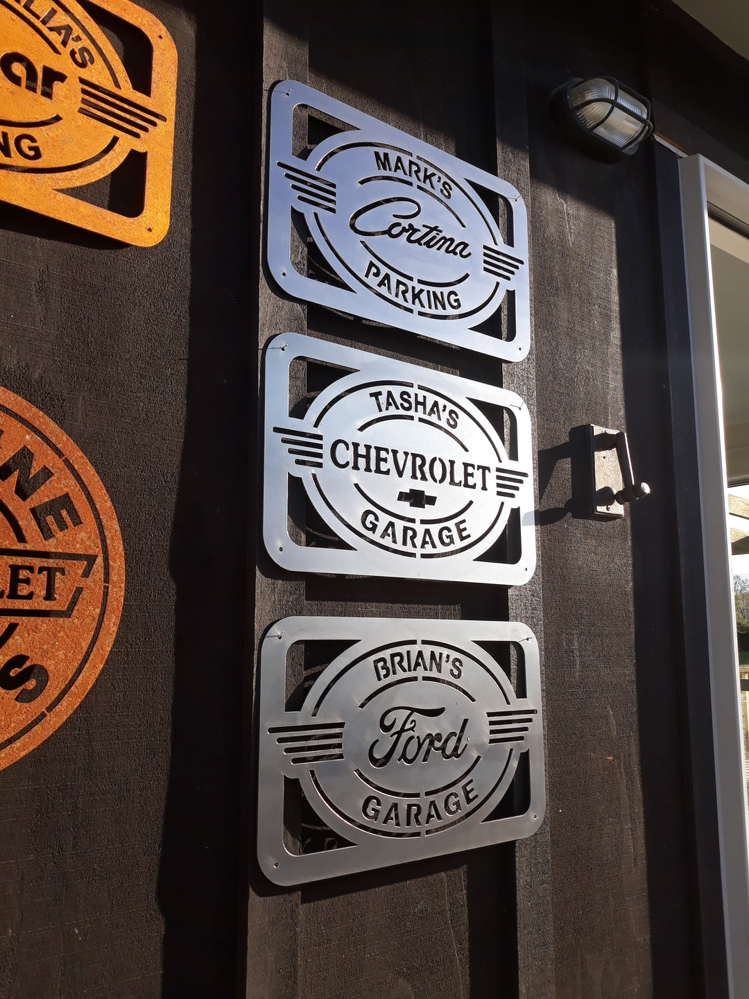 Automotive Signs – White Fire - Metal Craft, Signwriting, Airbrushing