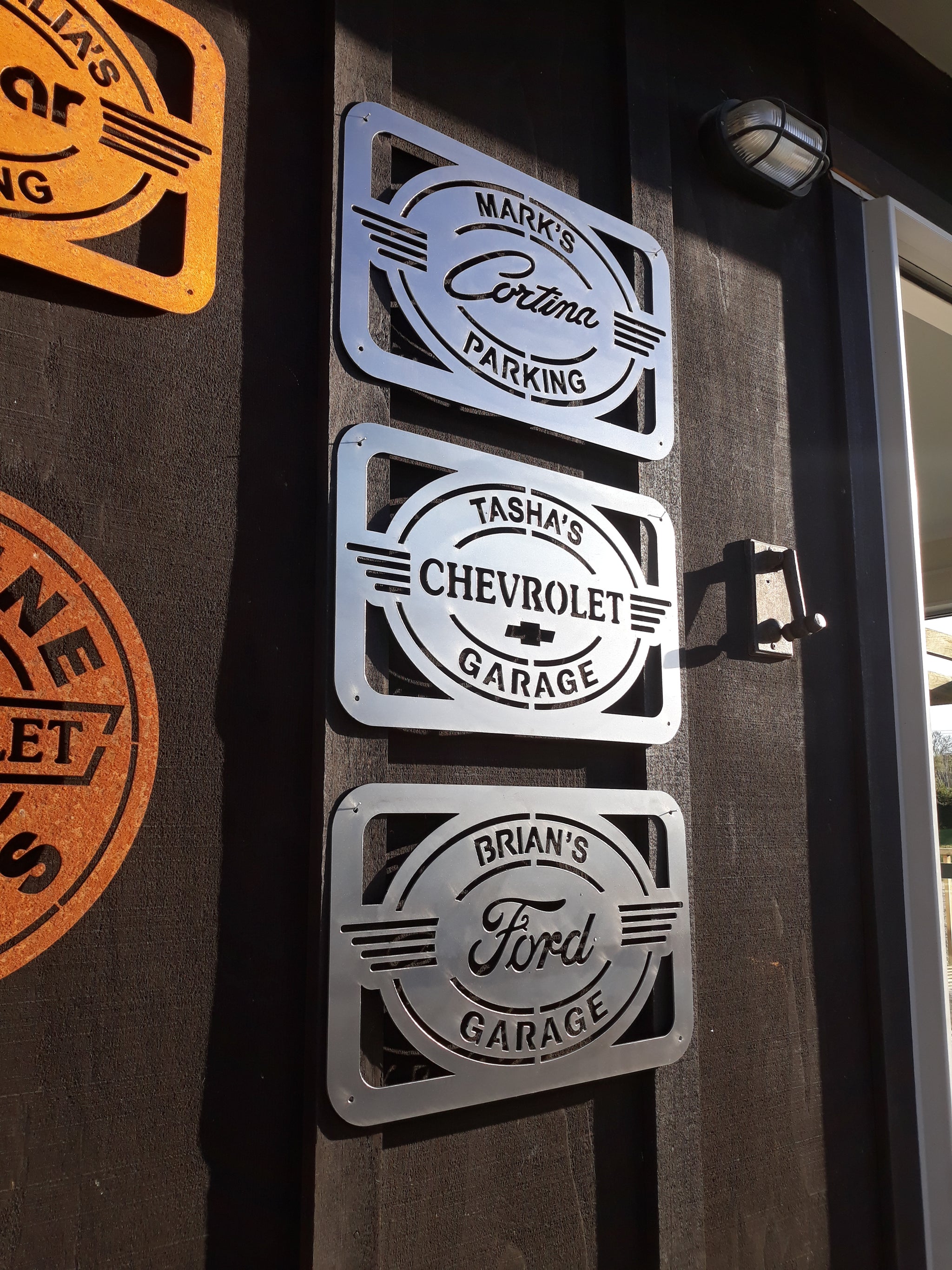 Automotive Signs – White Fire - Metal Craft, Signwriting, Airbrushing