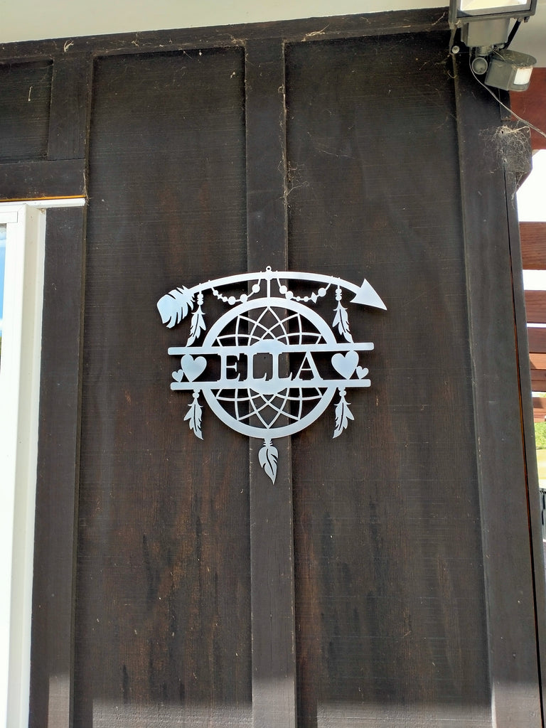 Personalized Dream Catcher Sign – White Fire - Metal Craft, Signwriting ...